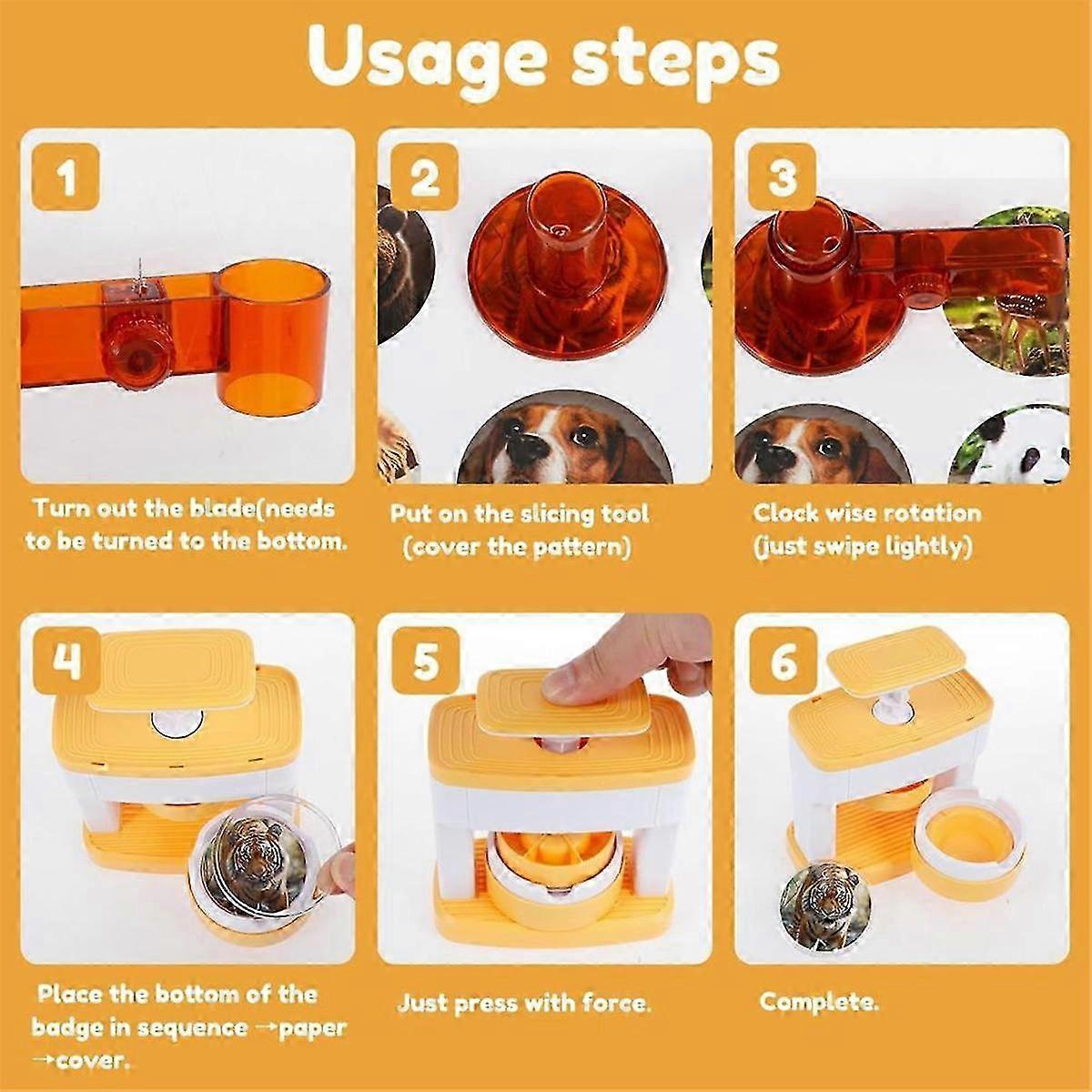 Solid Pin Maker Kit for Children, CreativePress DIY Badge Punch Machine ...