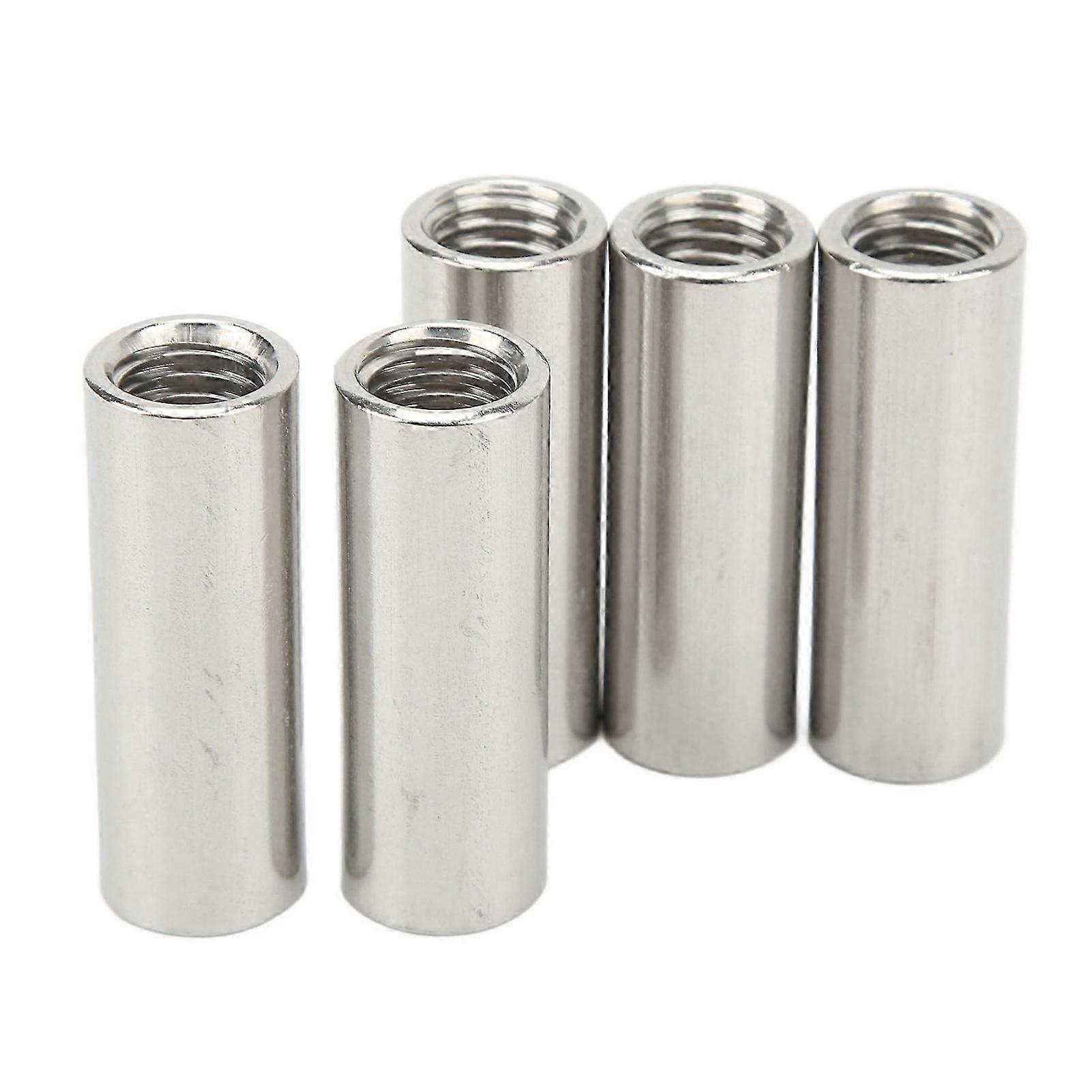 5Pcs Coupling Nut Round M12 Stainless Steel Rod Connector Nut Female ...