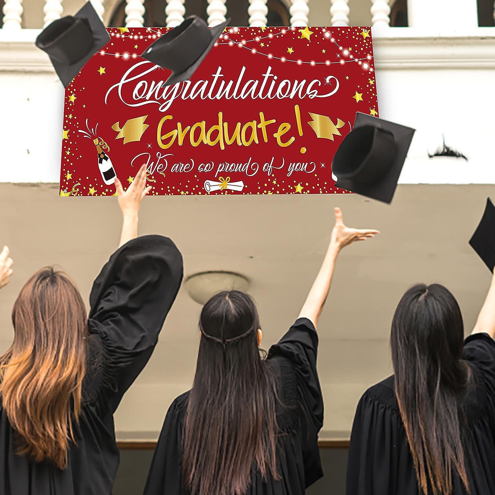 Large Class Of 2022 Graduate Banner Decorations Congratulations Banner ...