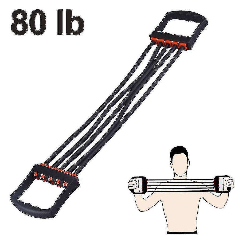 80lbs Adjustable Chest Expander 5 Ropes Exercise System | Fruugo DK