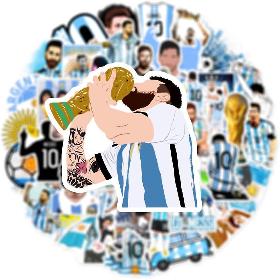 50Pcs Messi Stickers Soccer Star Argentina Miami Super Player World Cup ...