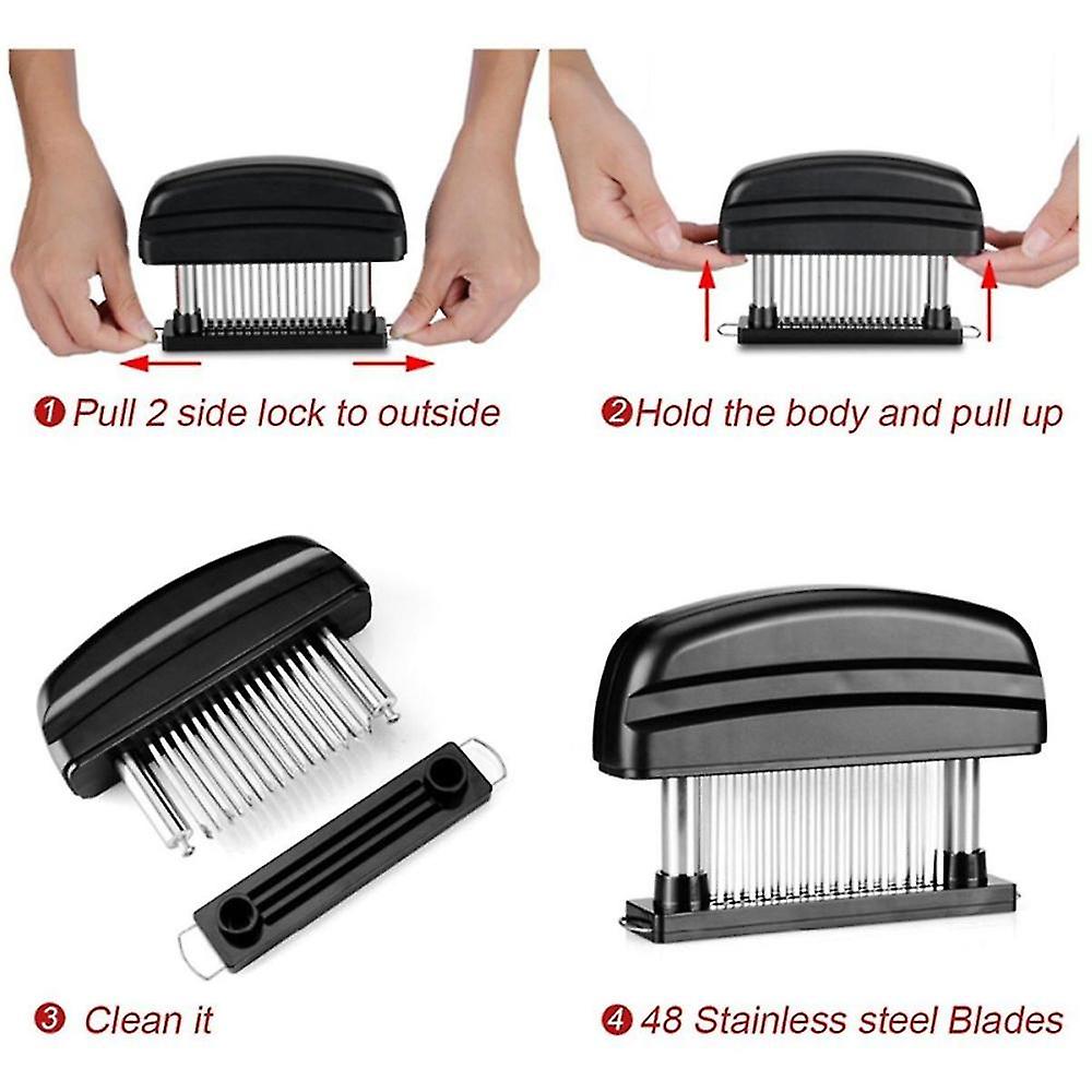 Professional Kitchen Meat Pounder ZXZ 48-Blade - Stainless Steel Mallet ...