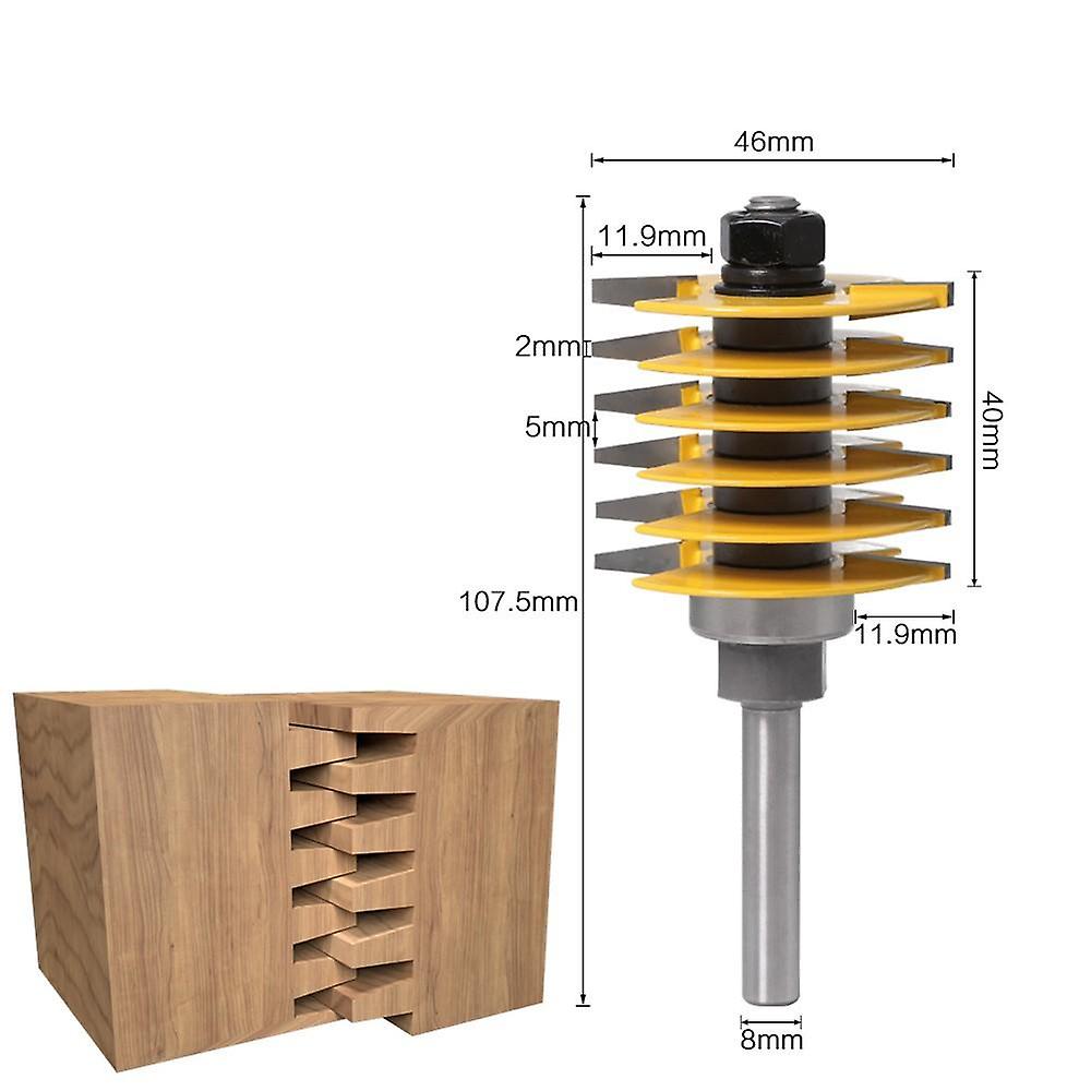 Finger joint router bit tenon cutter industrial grade for wood tool 8mm ...