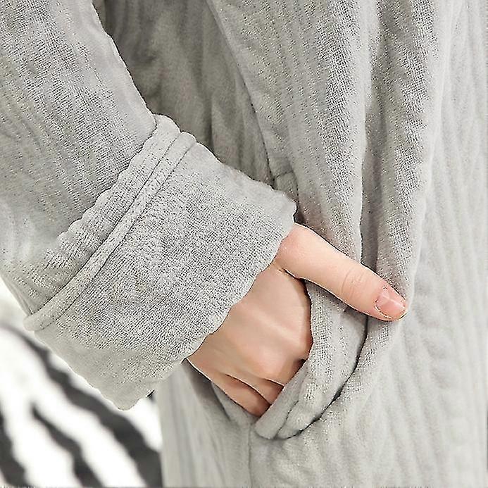 Women Hooded Dressing Gown Bathrobe Warm Soft Fleece Zip Robes | Fruugo UK