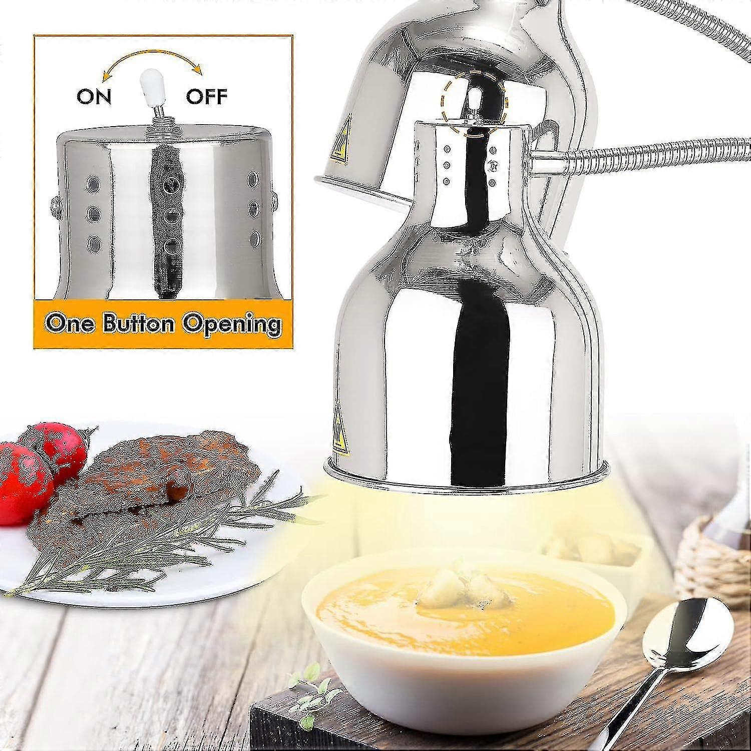 Free Standing Food Warming Lamp 250w Silver Buffet Food Heating Lamp ...