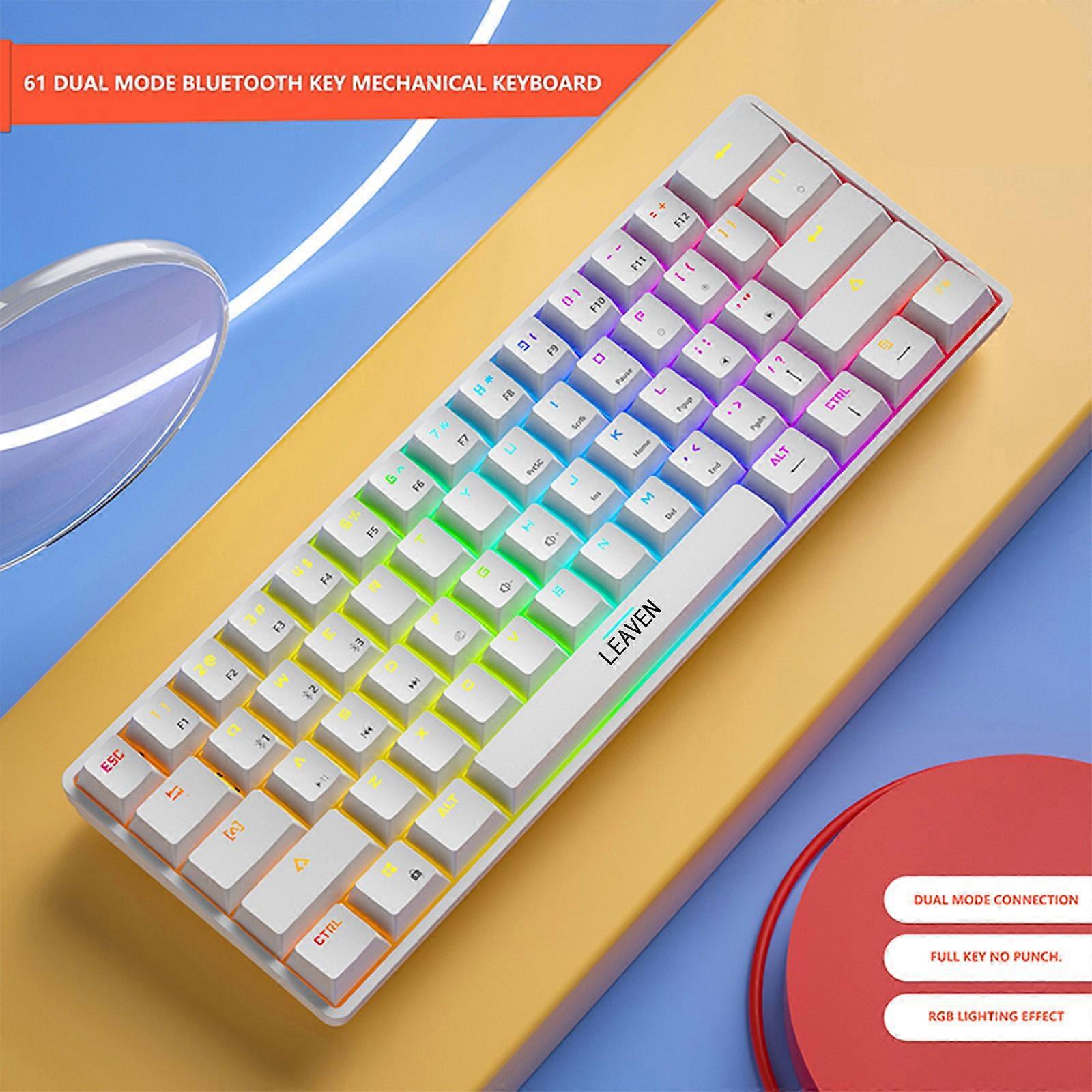 Wired 60% Mechanical Gaming Keyboard RGB Backlit Compact 61 Keys ...