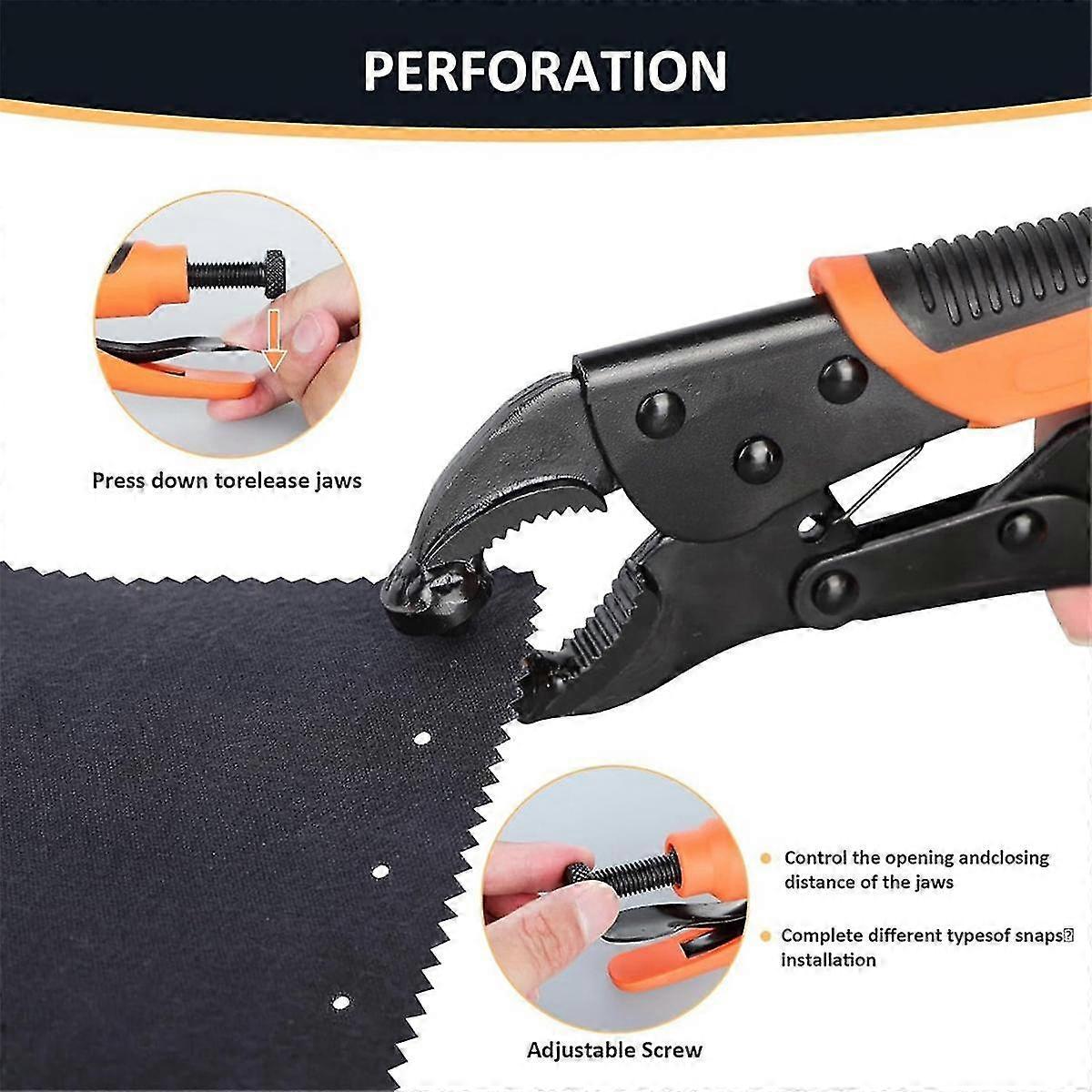 Heavy Duty Snap Fastener Tool Set, Canvas Cover Button Tool Setter ...