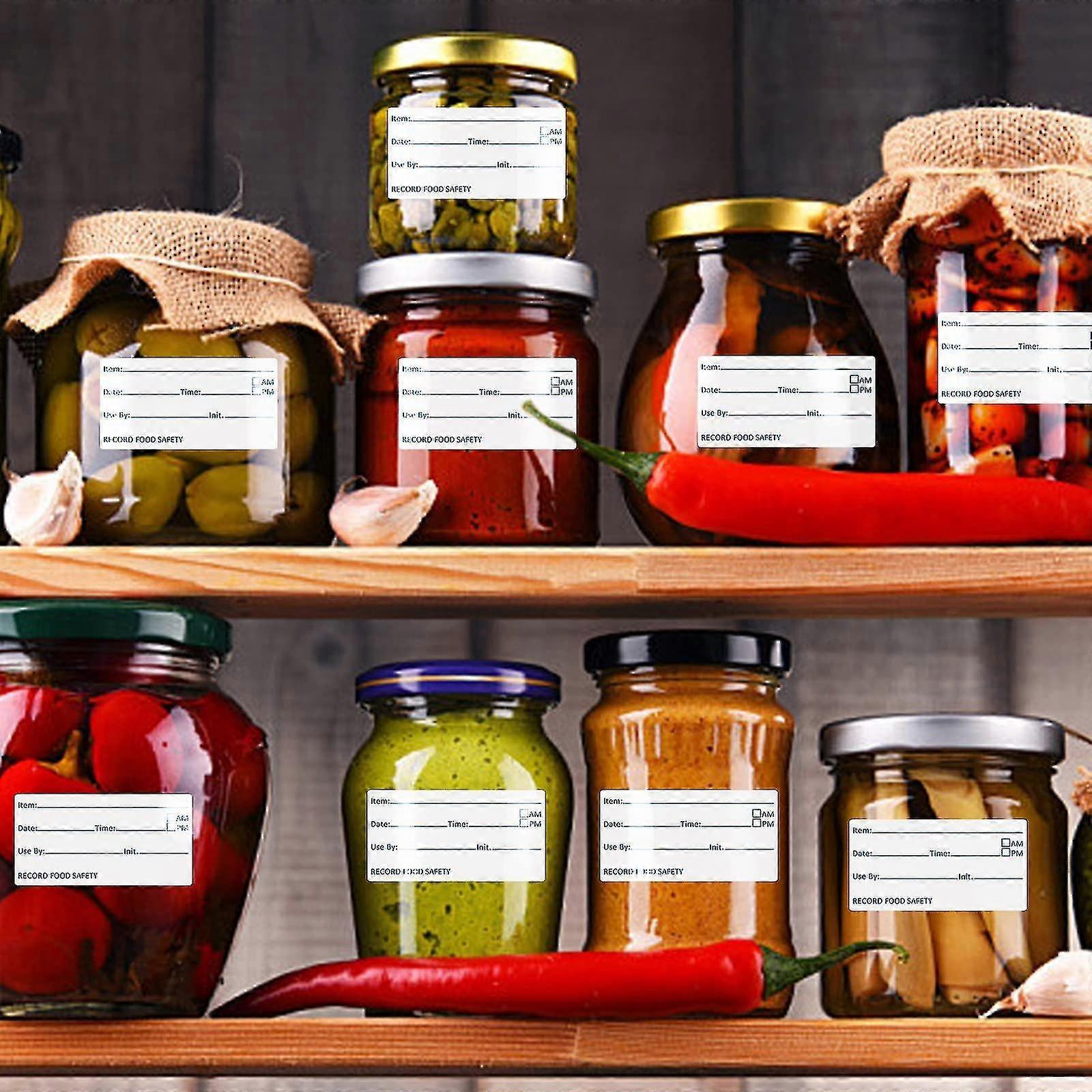 500 Pcs Food Storage Label On Roll Self-adhesive Food Sticker Labels ...