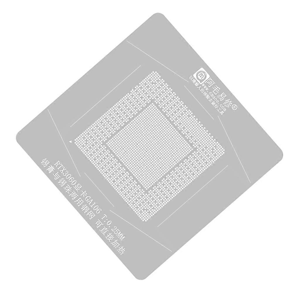 RTX3060 BGA Reballing Stencil Kit GA106-300-A1 Graphics Chip GPU Paste ...