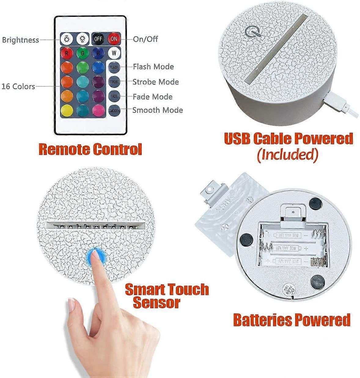 Wekity Battle Bus Night Light Lamps Battle Royale Fortress 3D Vision ...