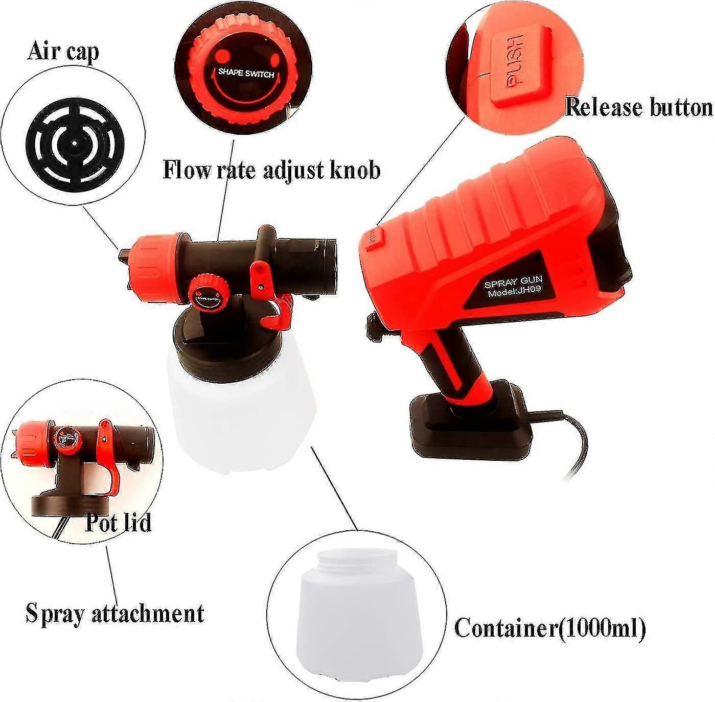 600w Electric Paint Sprayer For Fence Indoor Wall Painting Spray Gun ...