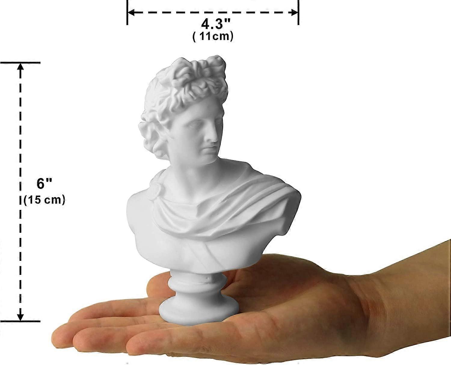 6 inch Apollo Statue Greek and Roman Mythology God Classic Replica Head ...