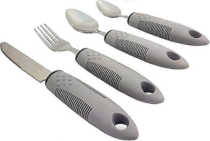 Extra Wide Handles Easy Grip Cutlery Set, Chunky Handles, Grips ...