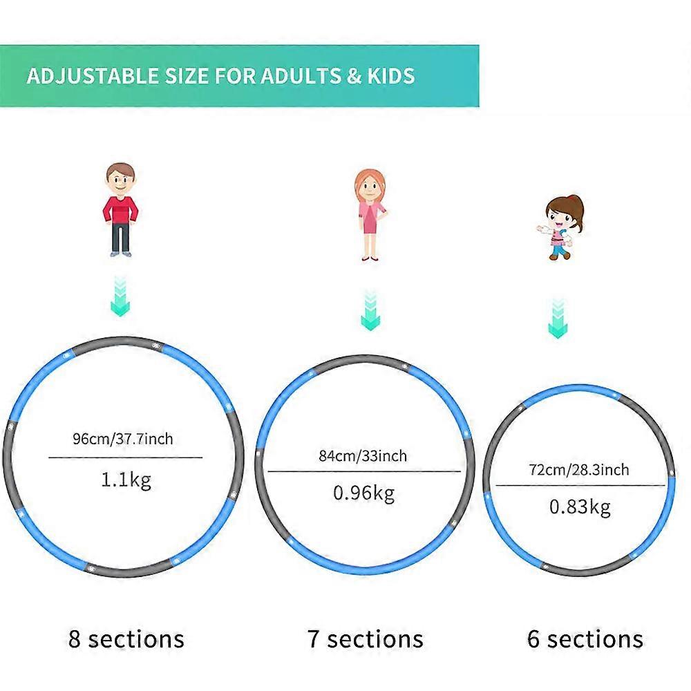 Hula Hoop, Splicing Detachable Adjustable Width for Youth Adults Ladies ...