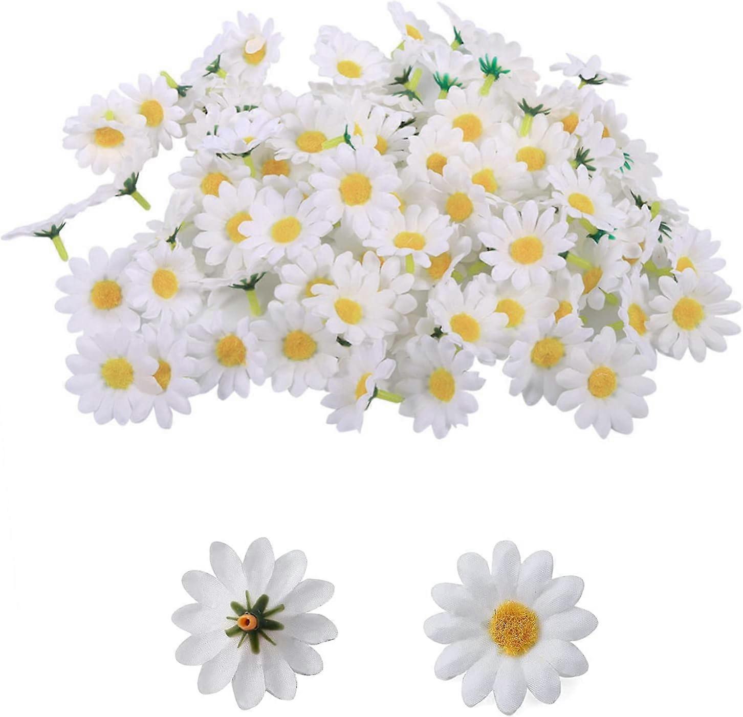 100 Pieces Artificial Daisies, Small Daisy Deco Artificial Flowers ...