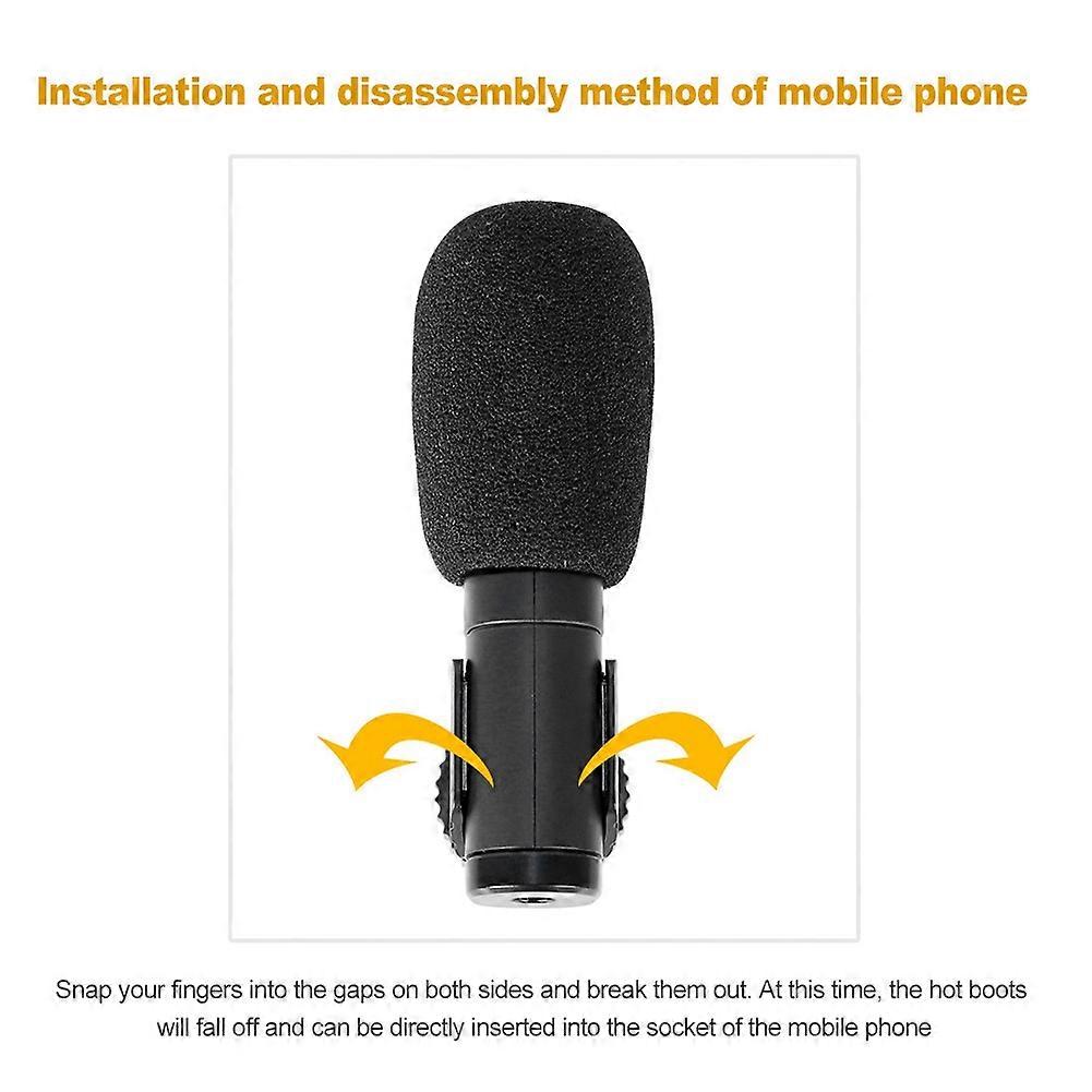 3.5mm External Stereo Condenser Microphone for DSLR Camera Vlog ...