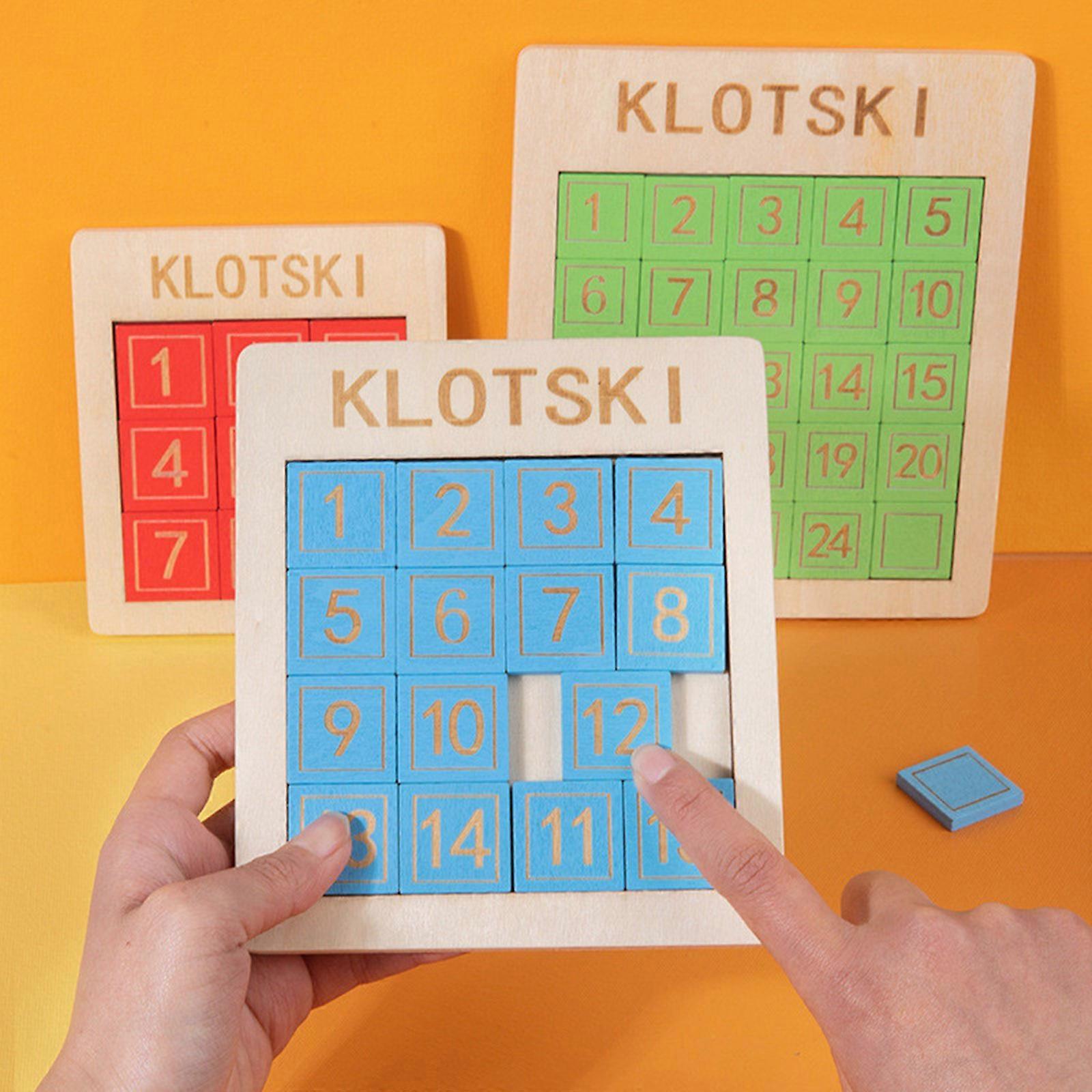 Intelligence Klotski Sliding Puzzle Toy Kids Learning Brain Teaser ...