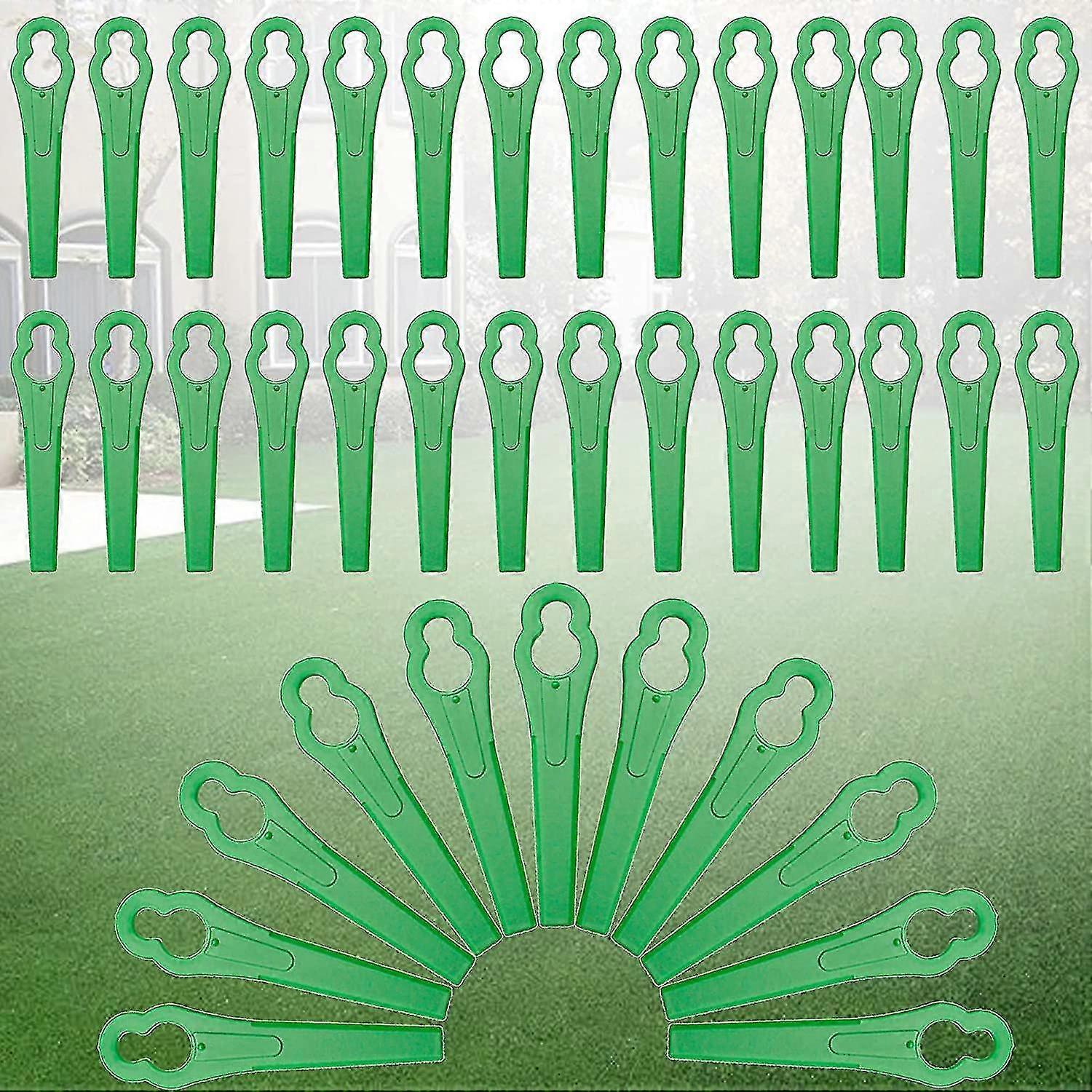 50 Pieces Replacement Blades For Edger, Plastic Lawn Mower Blades ...