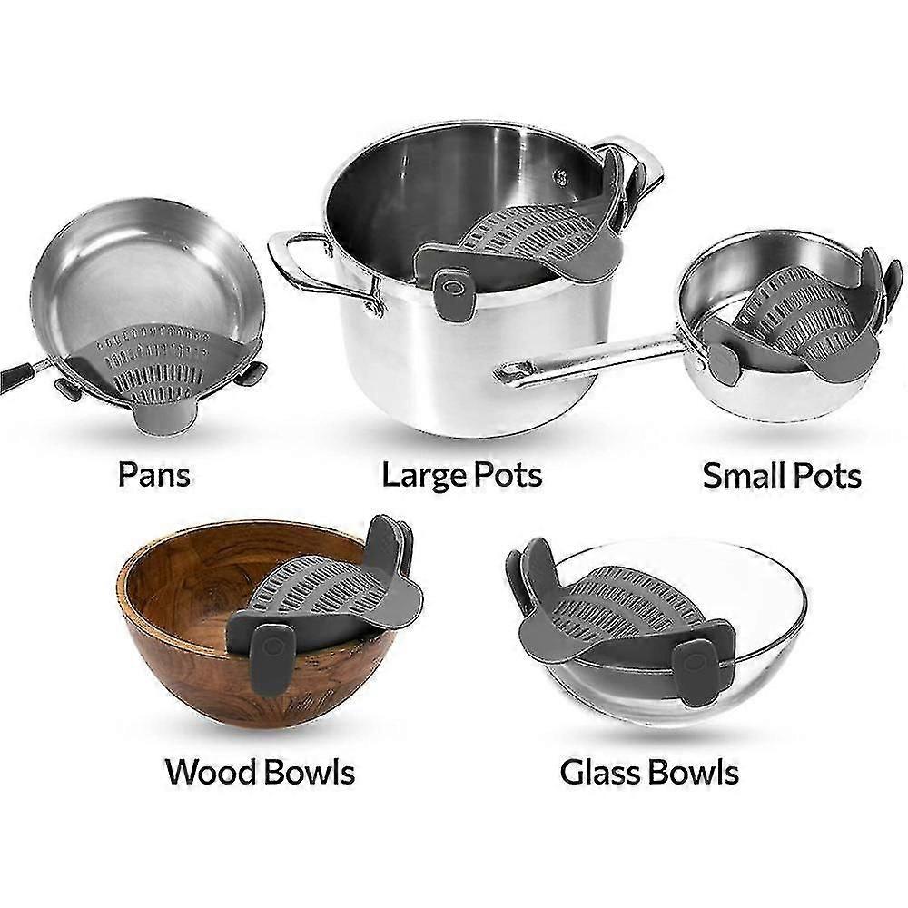 Pot Strainer And Pasta Strainer - Adjustable Silicone Clip On Strainer ...