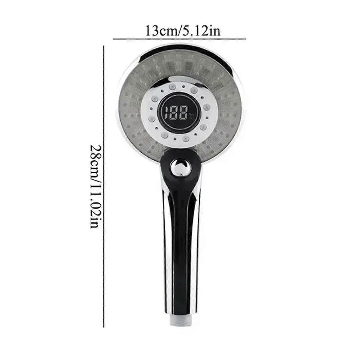 LED Shower Digital Temperature Control Shower 3 Modes Water Saving ...