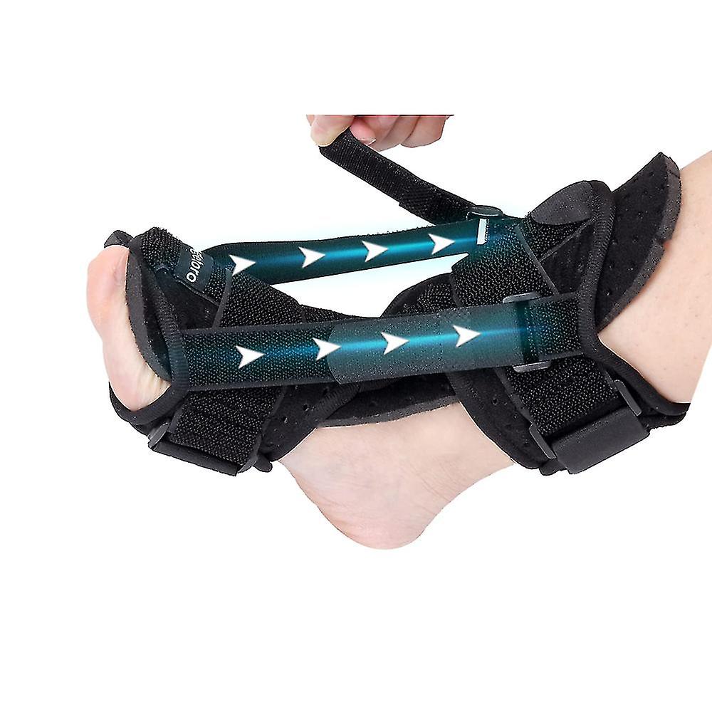 3-straps Plantar Fasciitis Splints Night & Foot Massage Roller Set ...