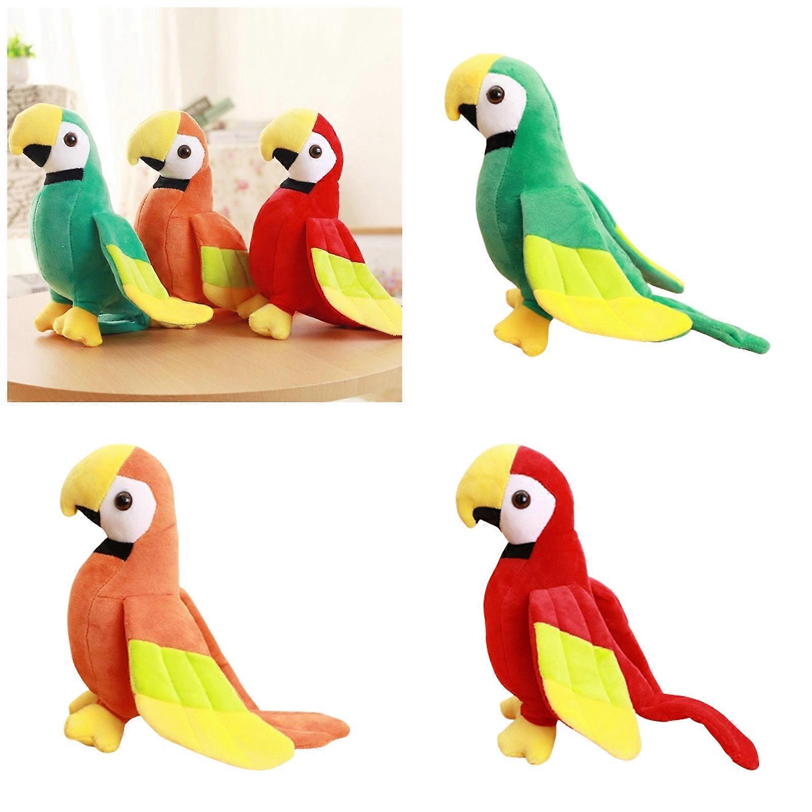 Parrot Plush Dolls Animal Large Parrot Toy Furry Stuffed Toy Cuddle Toy ...