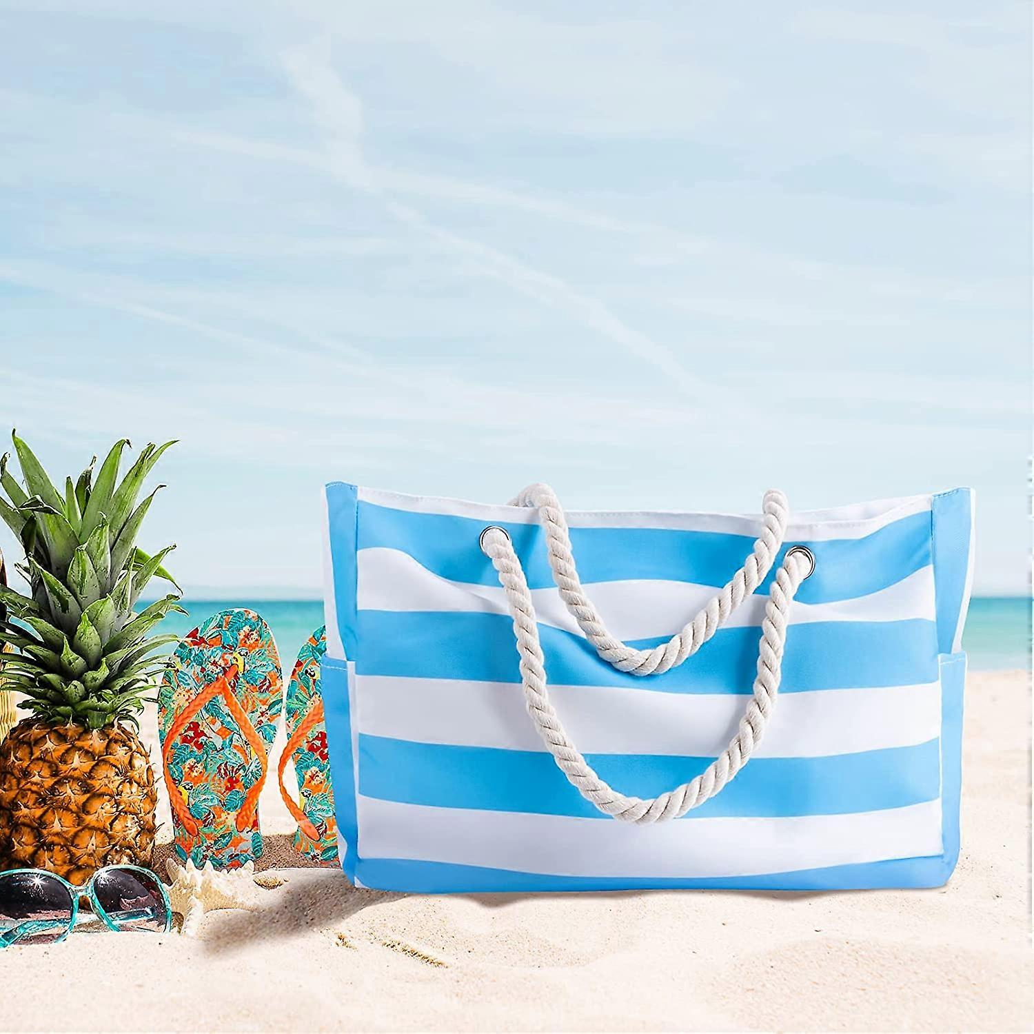 Beach bag, large swimming bag, waterproof swimming bag with zipper ...