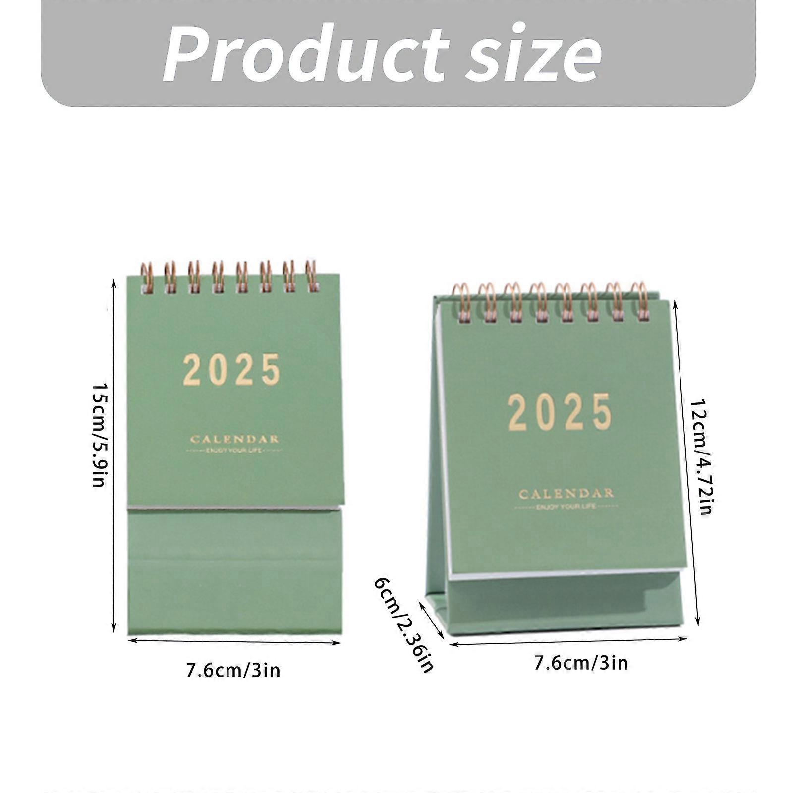 2025 Office Desk Calendar 18 Month Referances from 07/2024 to 12/2025 ...