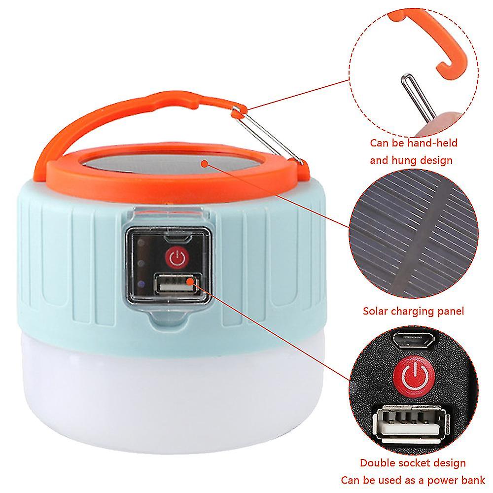 Solar Led Camping Light Rechargeable, Emergency Lantern, 5 Modes ...