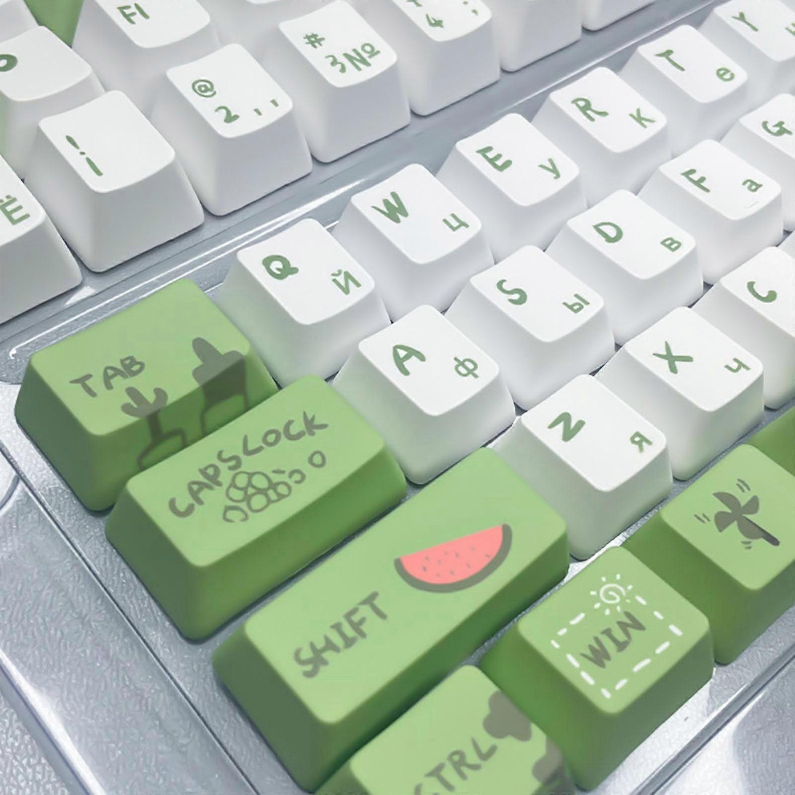 Russian Keycaps XDA/OEM Profile PBT Keycaps Set for MX Switches, 61/64 ...