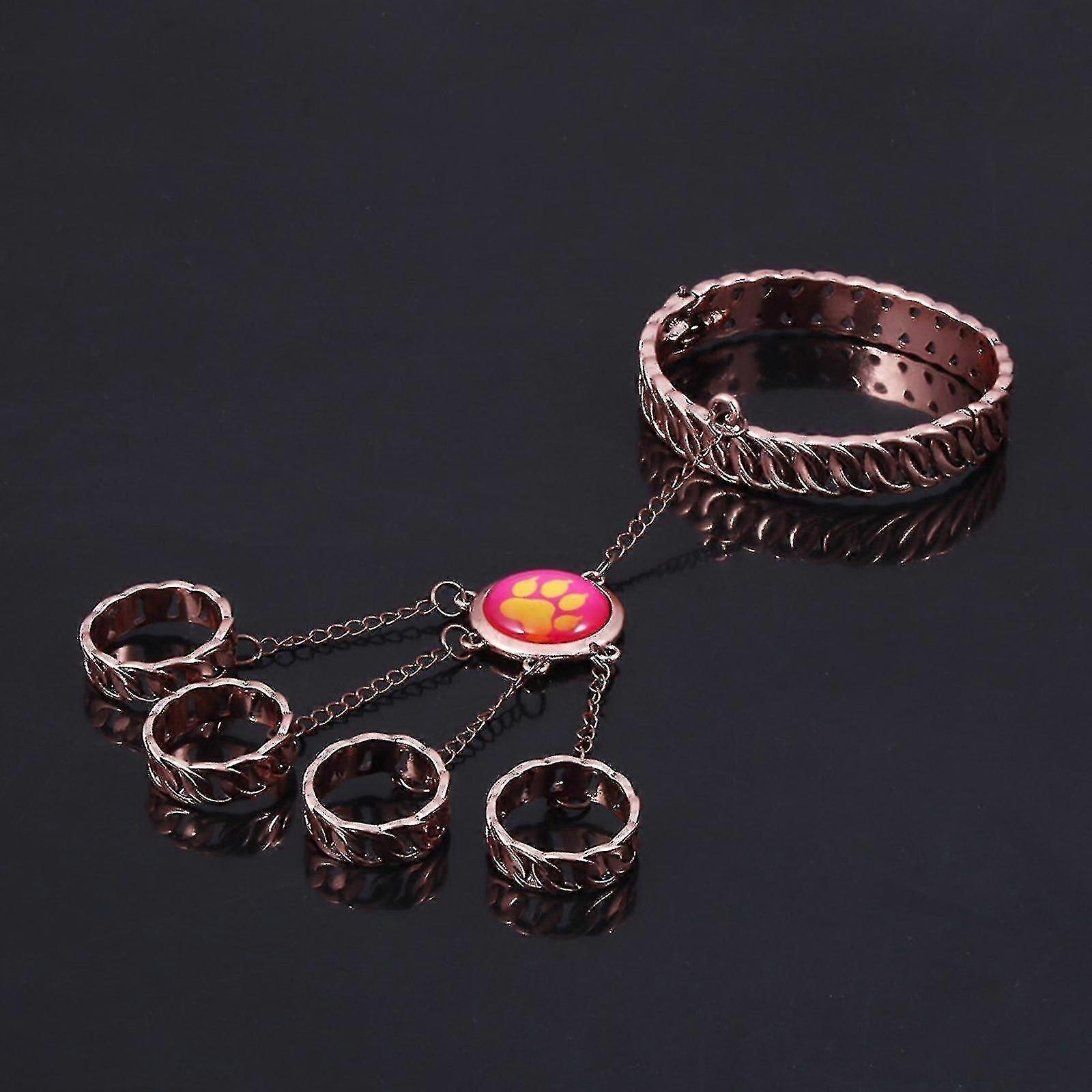 Animation Ladybug Reddy Girl Ring Bracelet Set Cat Claw And Dog Claw ...