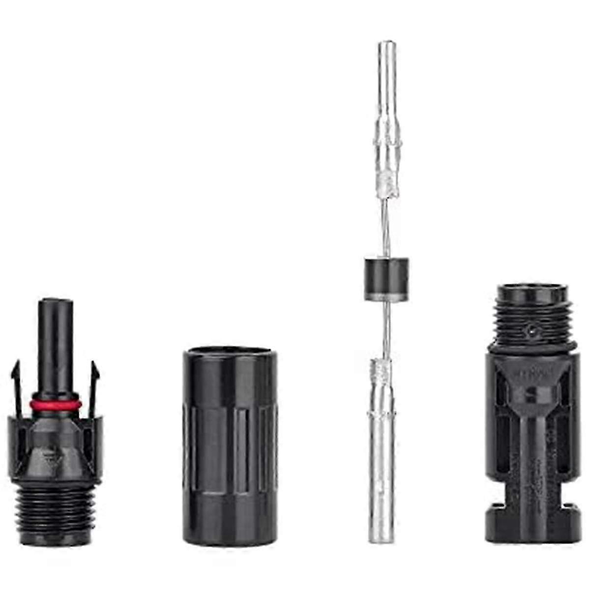 5 PCS PV Solar Panel Connector Male/Female 15A Built-In Diode Inline ...