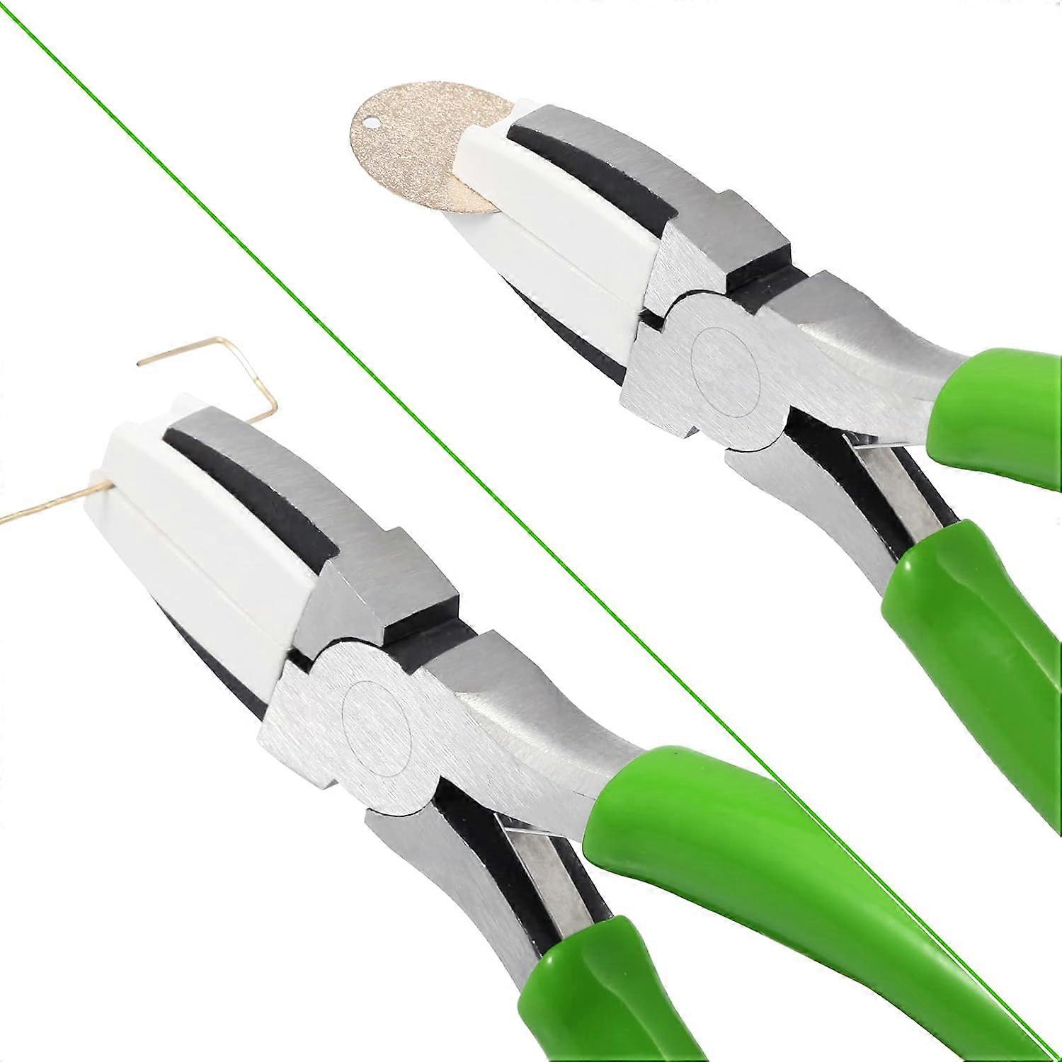 5" Double Nylon Jaw Flat Nose Pliers Set - Mini Precision Wire Looping ...