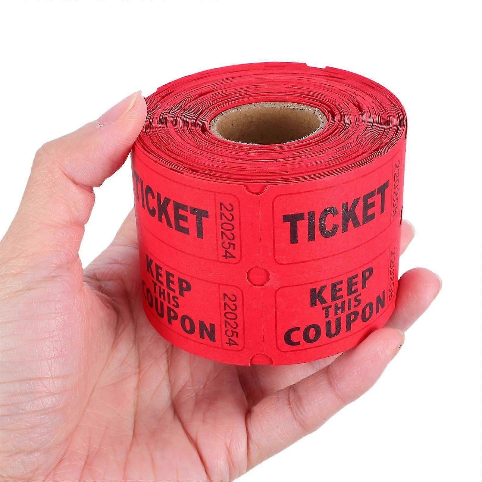 Red Raffle Tickets Roll for Celebrations and Parties 500Pcs Paper ...