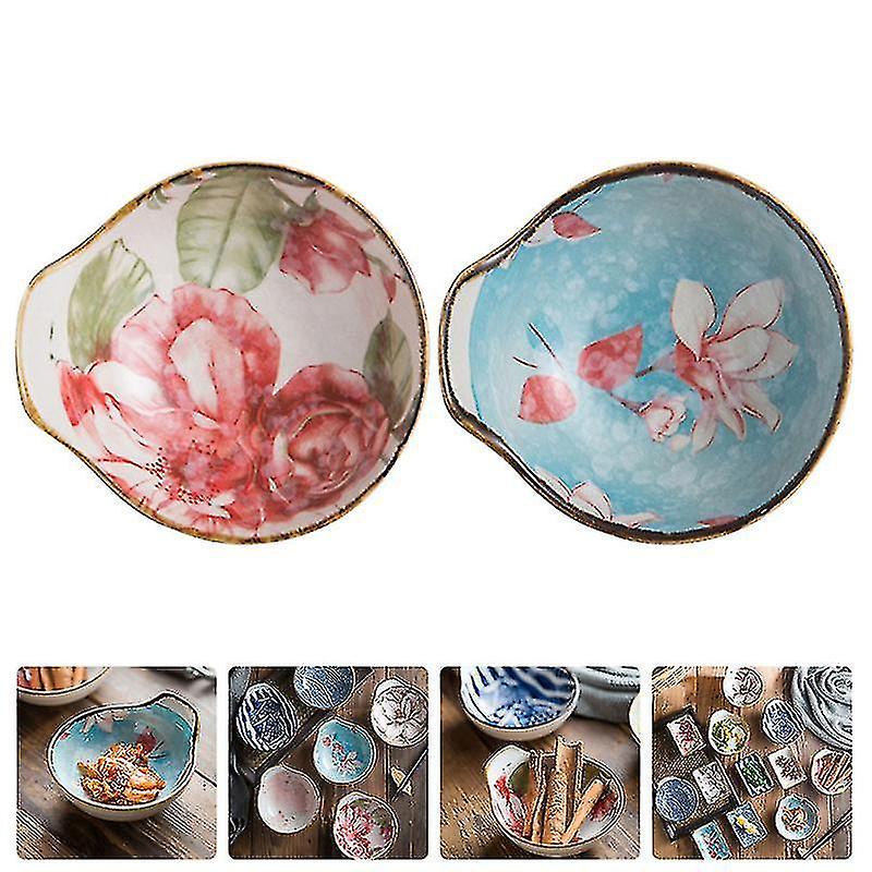 2pcs Ceramic Sauce Dishes Sauce Plates Ceramic Condiment Plates ...