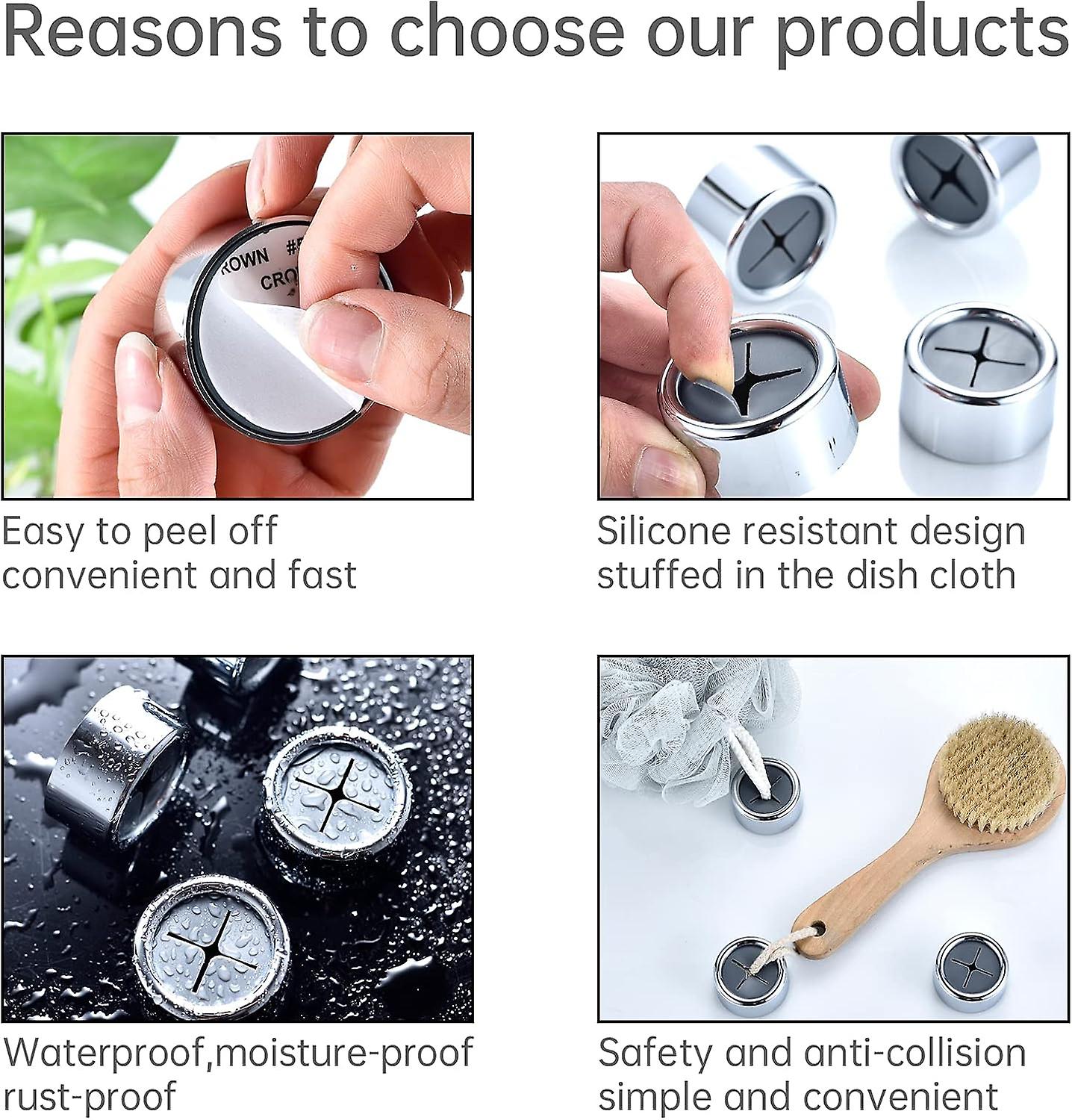 3 Pieces Kitchen Towel Hooks Round Adhesive Dish Towel Hook Premium ...