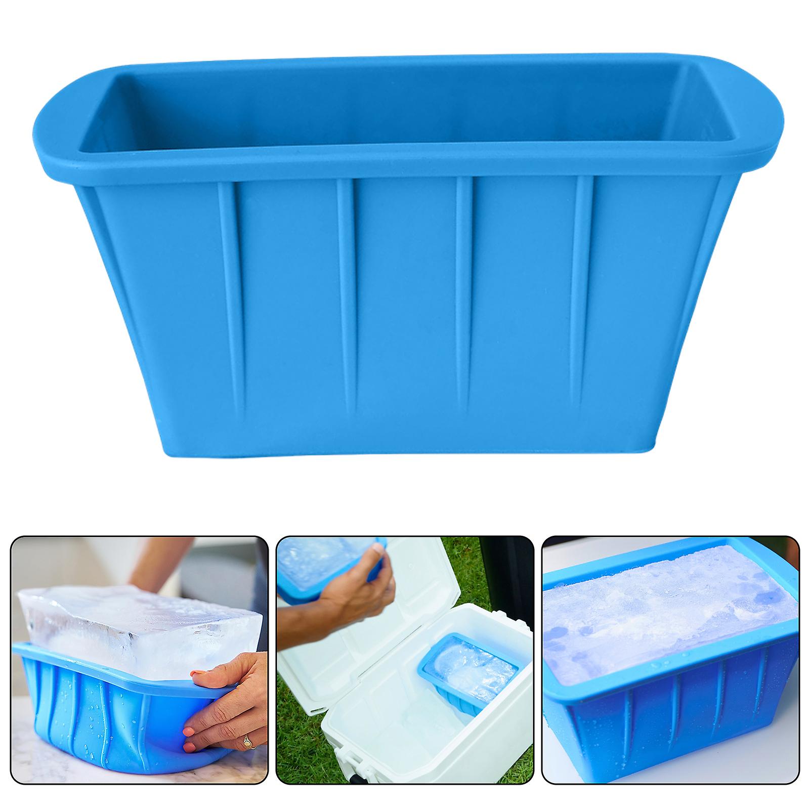 Ice Cube Mold Extra Large Ice Block Mold Reusable Flexible Silicone ...