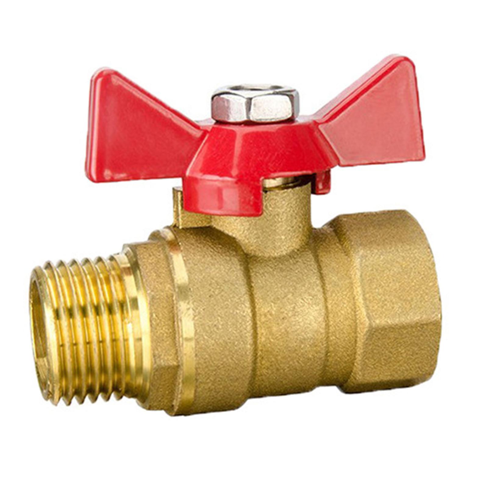 Brass Ball Valve Water Pipe Shut Off Switch with T Handle Pipe Threaded ...