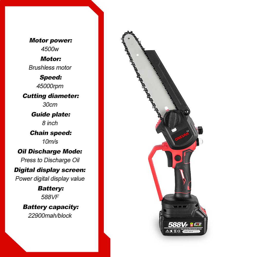 Onevan 8 Inch 4500w Brushless Electric Saw With Oil Can Cordless ...
