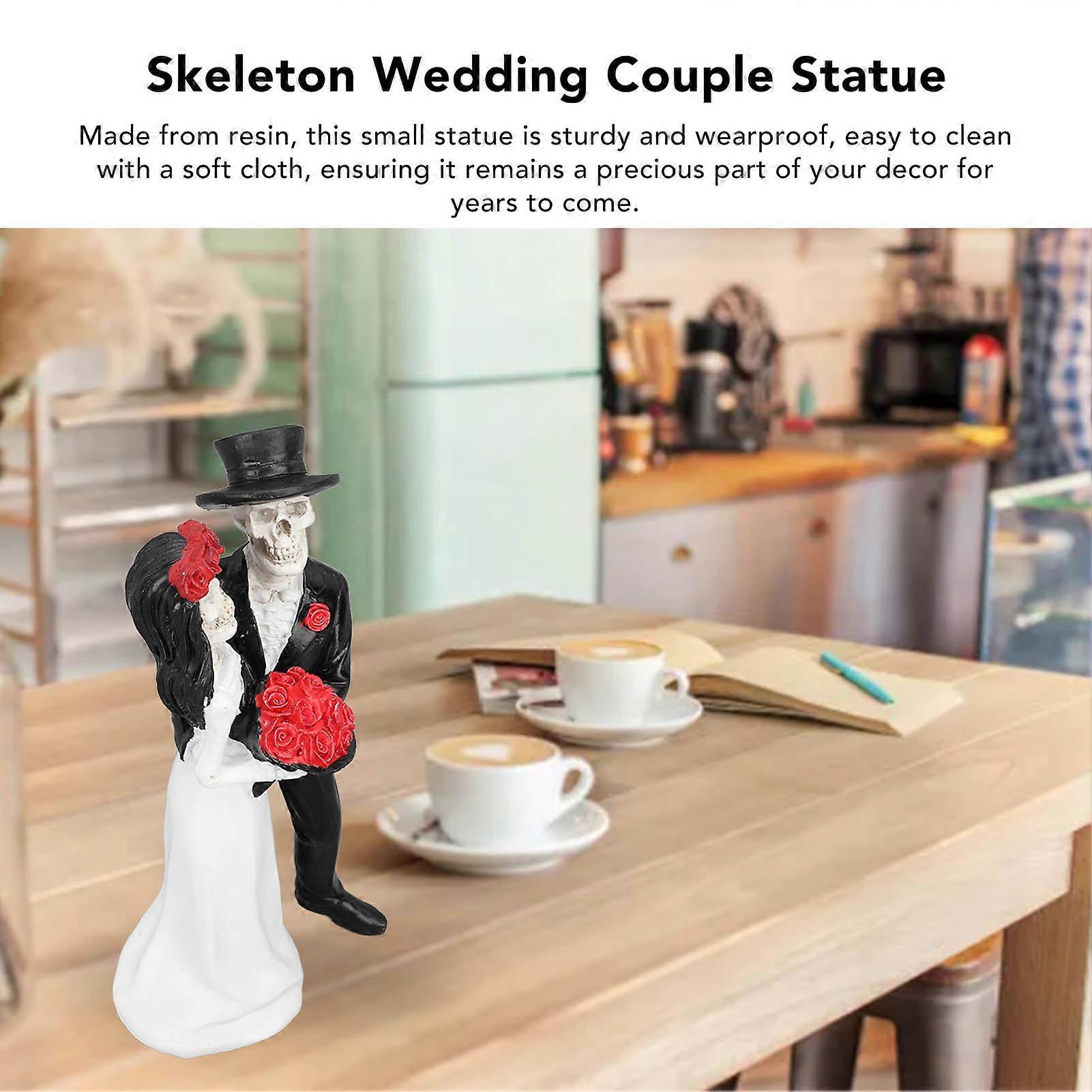 Skeleton Wedding Couple Statue Day Of The Dead Dancing Skeleton Couple ...