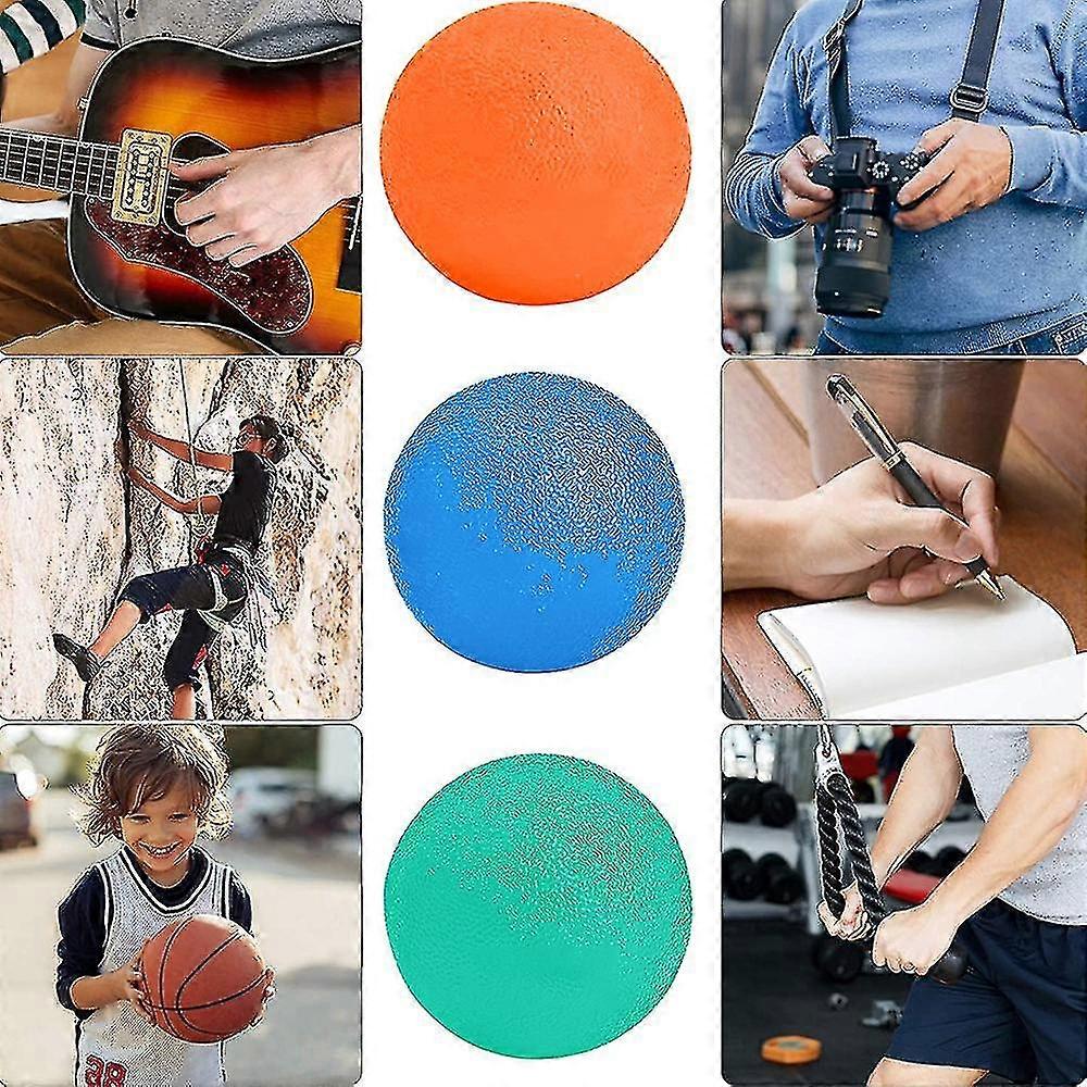 3 Hand Therapy Balls Finger Wrist Osteoarthritis Training Hand Exercise ...
