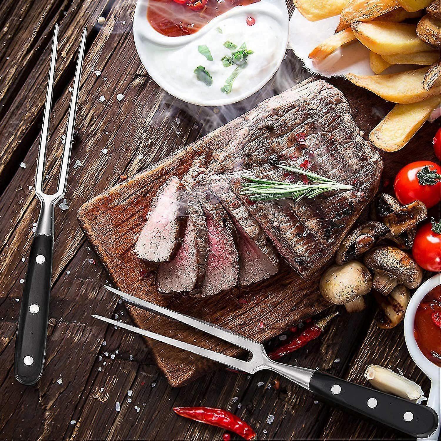 For 2024 Meat Fork - Large Meat Fork With Stainless Steel Wooden Handle ...