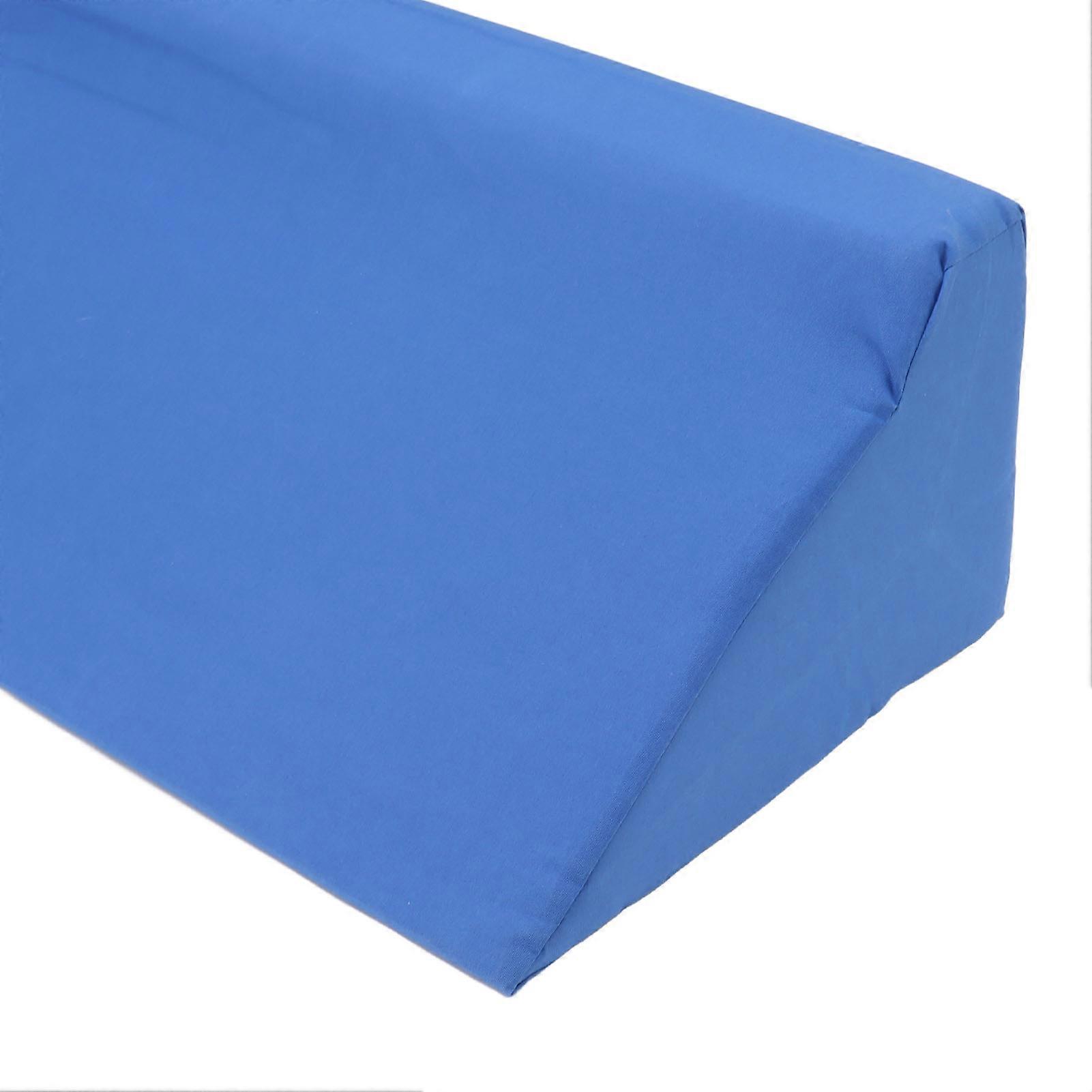 Blue Body Side Wedge Pillow with Hidden Zipper PU Leather Incline Side ...