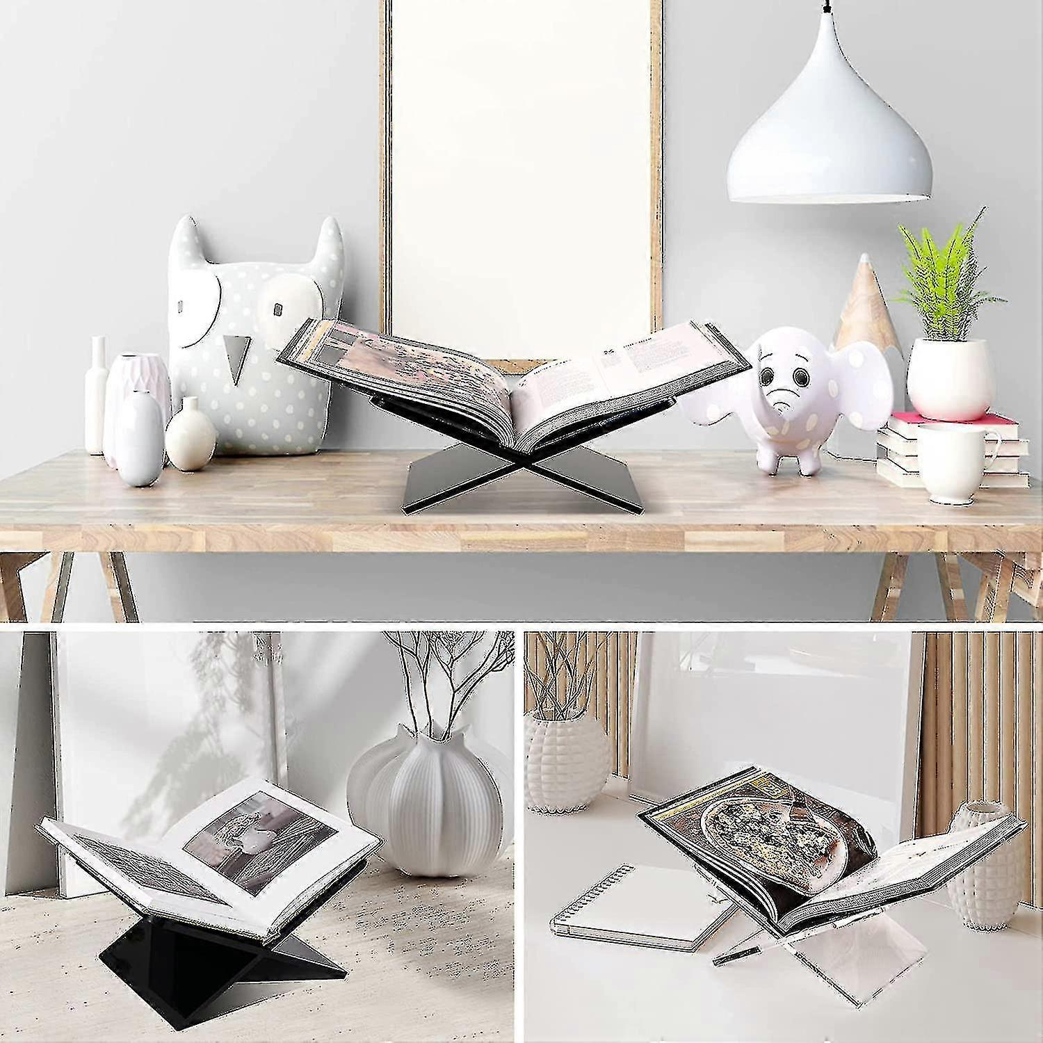 Book Holder, Clear Acrylic Book Holder, Open Large Book Display Stand ...