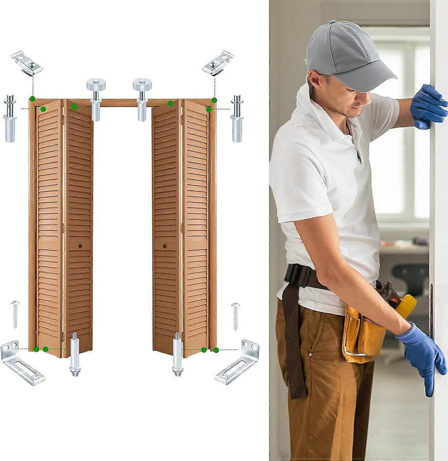 Sliding Door Rail Repair Kit | 18 Pack Folding Door Hardware Kit for ...