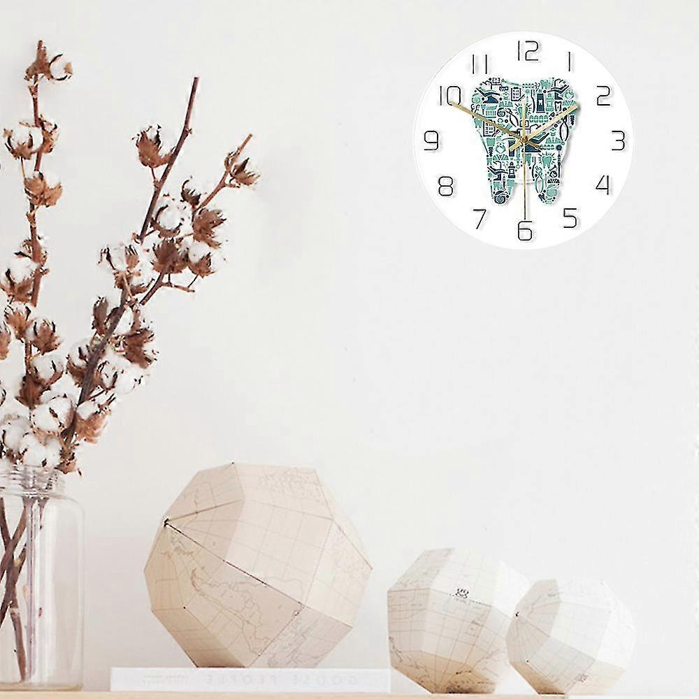 Colorful Dental Clinic Tooth Wall Clock Dental Care Acrylic Hanging ...
