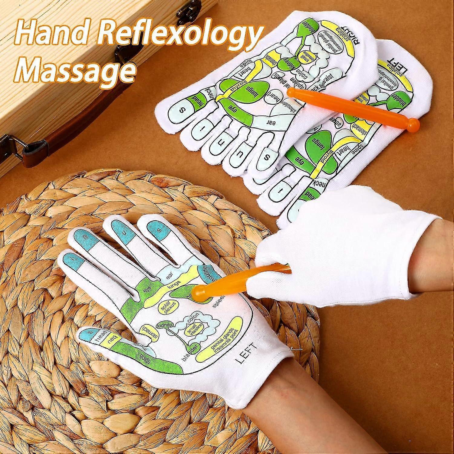 Acupressure Reflexology Tools Set 4 Pcs Socks and Gloves, Tutorial ...