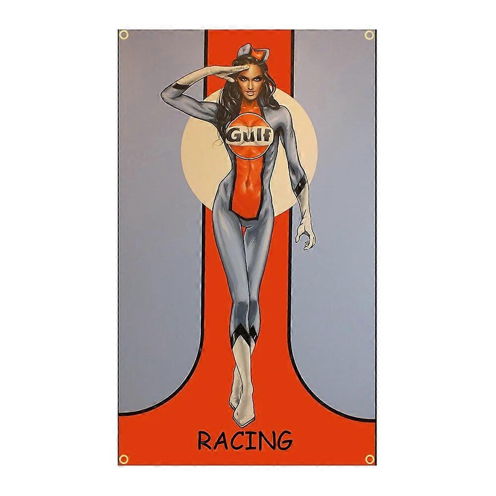 90X150cm Gulf Oil Flag Printed Racing Car Banner Decoration FLAGCORE ...