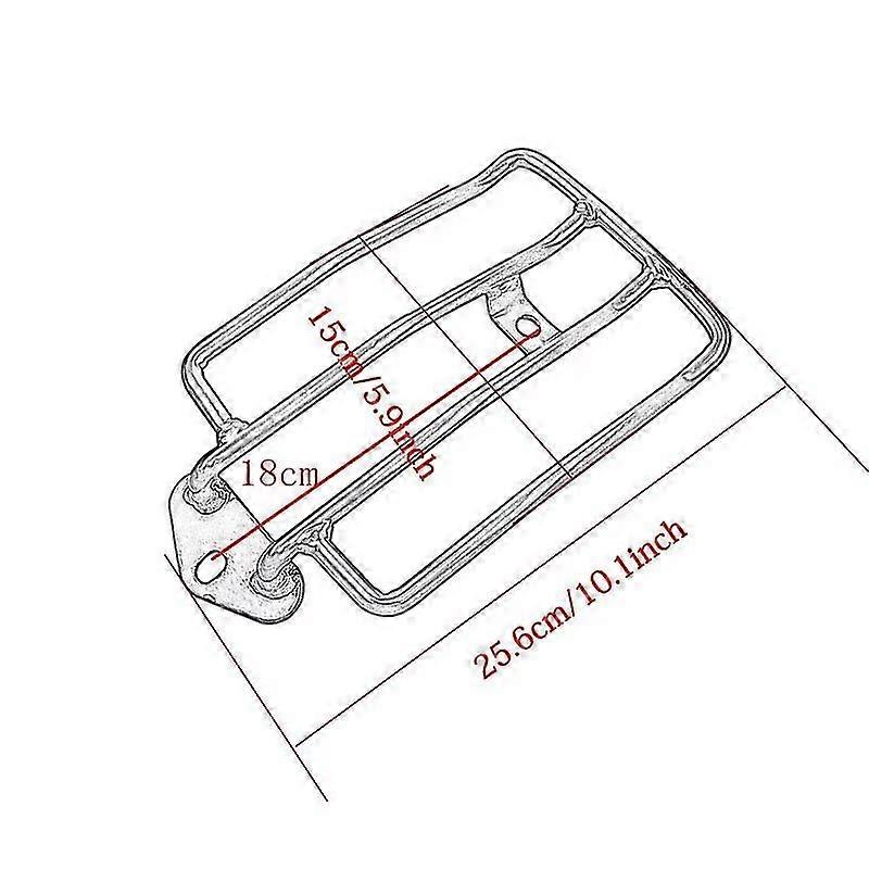 Motorcycle Rear Luggage Rack, Metal Motorcycle Solo Seat Rear Luggage ...