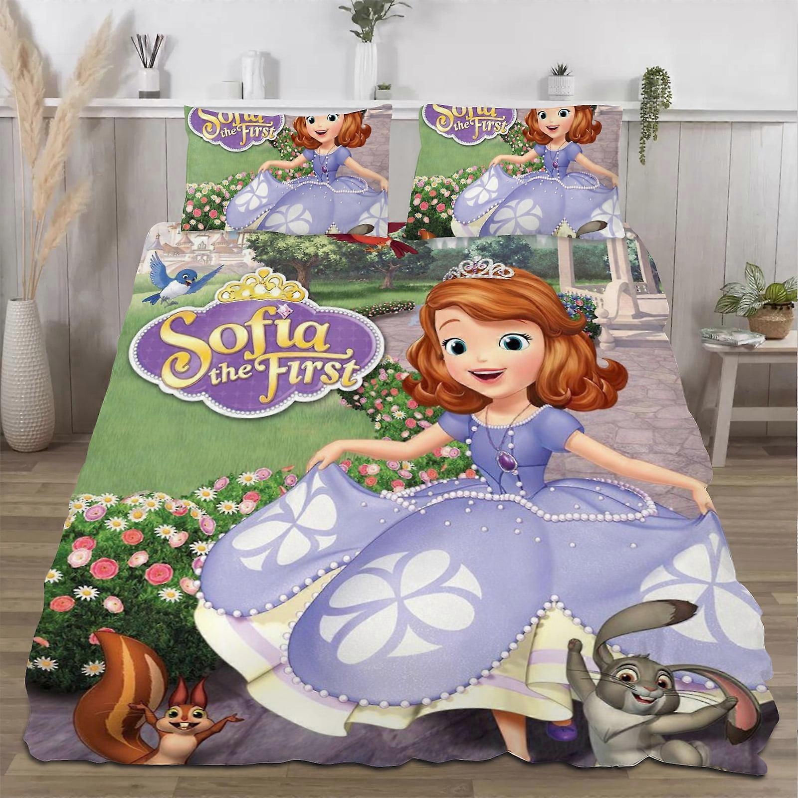 v6445 Bed Sheets Bedding Sofia the First 3-Piece Bedding Set1 Quilt Cover +2 Pillowcases For ...